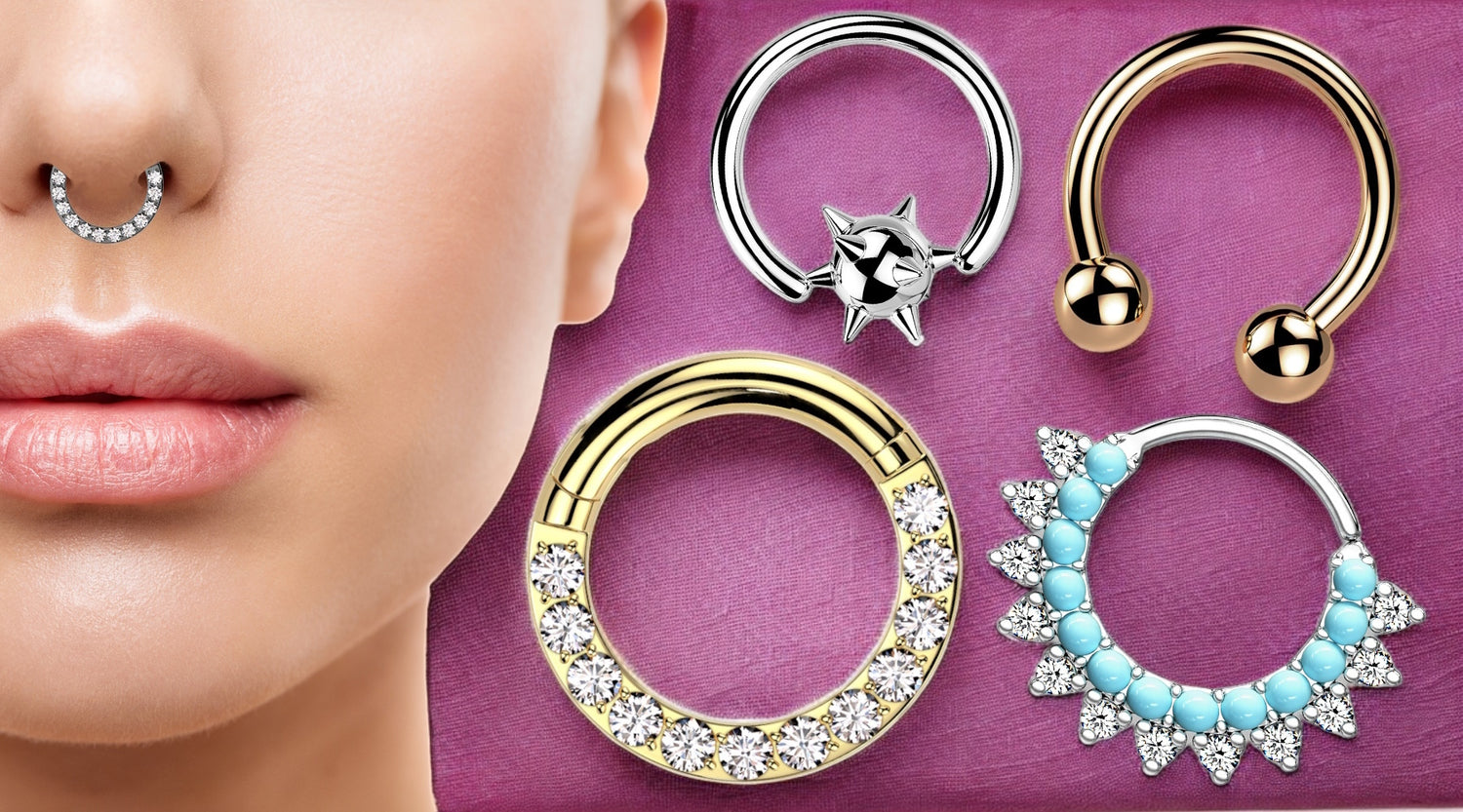 Kinds Of Septum Rings: A Breakdown Of The Types – Rock Septum Rings