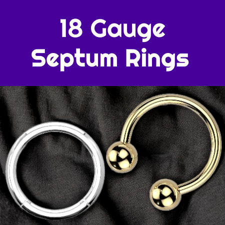 18g Septum Rings | Small Septum Jewelry | Free Shipping (30+) – Rock ...