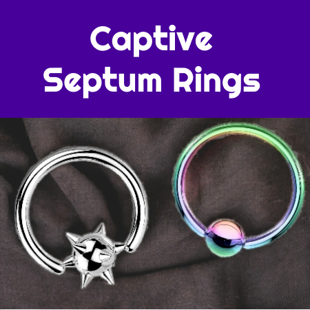 Captive Septum Rings Online | Free Shipping ($30+) – Rock Septum Rings