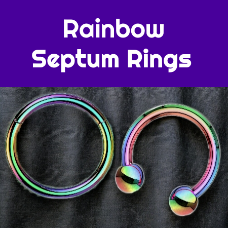 Rainbow Septum Rings | Vibrant Septum Jewelry | Shop Today! – Rock ...