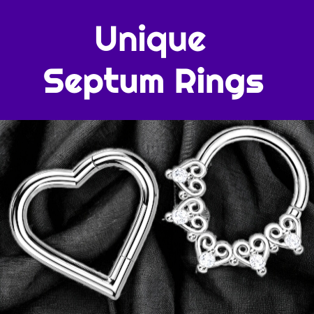 Unique Septum Rings | Quality Materials | Free Shipping ($30+) – Rock ...